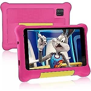 Cheerjoy Kids Tablet 7 inch,Android 12 Tablet for Kids,32GB ROM 128GB Expand, Android Learning Tablet with Proof Case for Toddlers