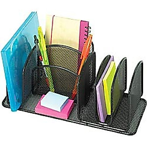 Safco Products 3251BL Onyx Mesh Deluxe Desktop Organizer (Qty. 1), Black
