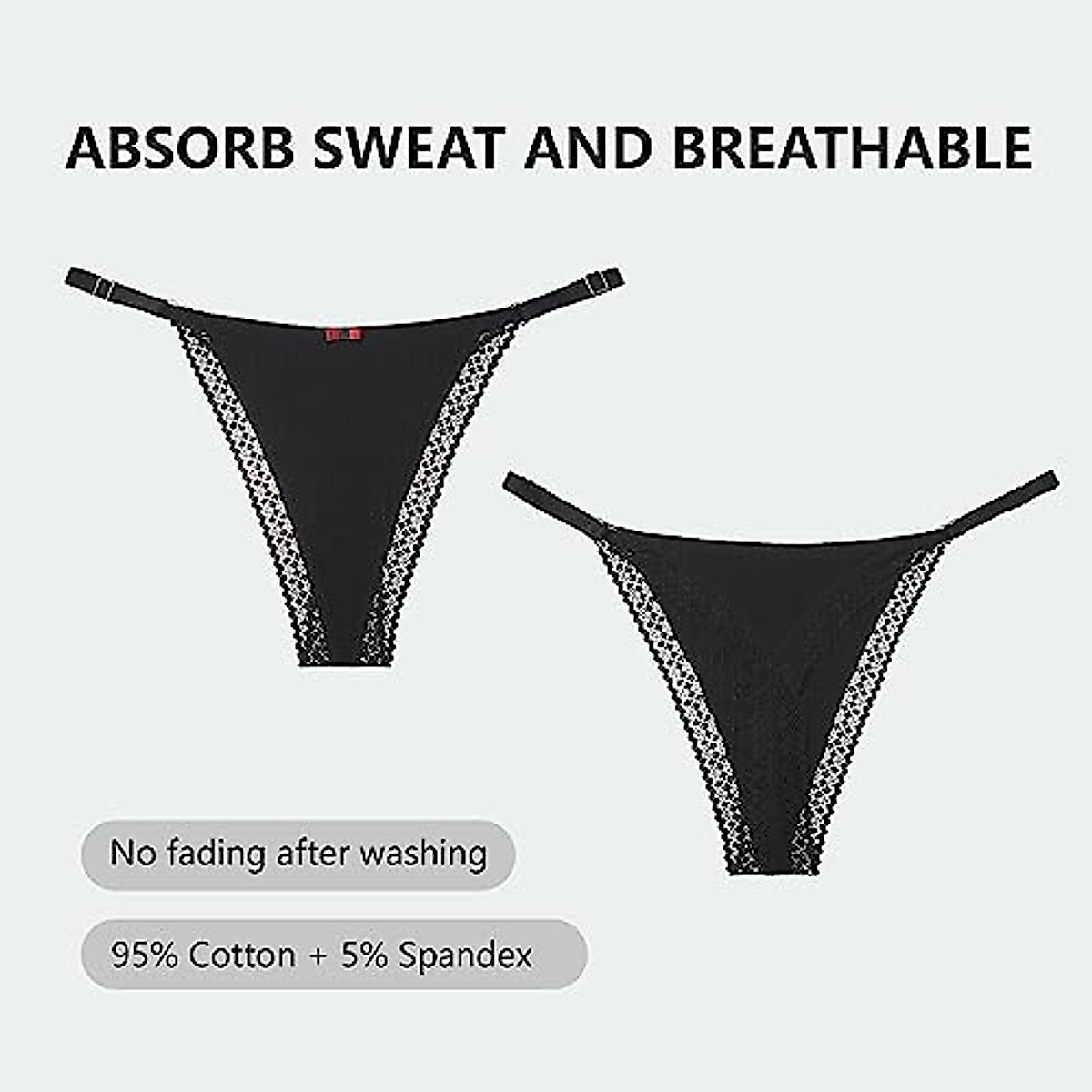 Aijolen Cotton G-String Thongs for Women Adjustable Thong Underwear Low Waist women's Panties No Show Women Thong Underpants