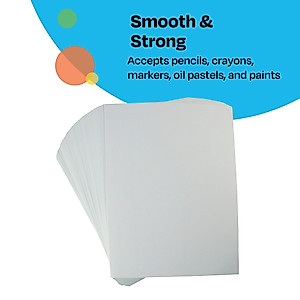 Childcraft Construction Paper, 9 x 12 Inches, White, 500 Sheets - 1465884