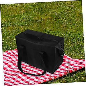 Insulated Shopping Bag Containers for Food Insulated Bag Groceries Large Insulated Cooler Bag Catering Bag Food Bags Insulated Grocery Bag Grocery Bags Cooler Bags Insulated Black PartyKindom