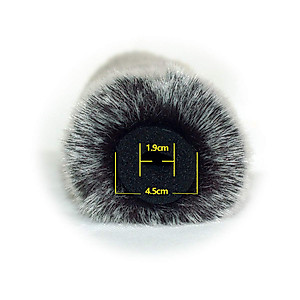 18cm Furry fur MIC Windshield Windscreen Compatible for Rode Ntg-3 ntg-2 ntg-1 Sony ECM-674 ECM-678 ECM 680s Audio-Technica AT897 Sennheiser MKH416/MKE600 Microphone