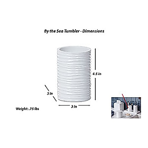 Roselli Trading Company by The Sea Bath Accessory Set, White