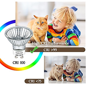 Marycele Halogen Light Bulbs for Candle Warmer, Candle Warmer Lamp Bulb GU10 120V 50W MR16, 6 Pack Dimmable Warm Light Bulbs 2 Pin with Long Lifespan, Candle Warmer Bulbs Replacement