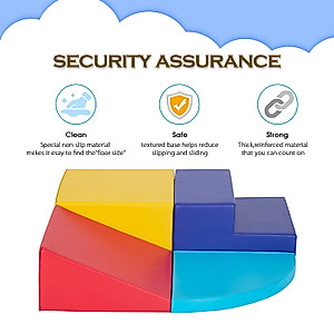 Dkelincs Climbing Blocks for Toddlers 1-3, 4-Piece Crawl and Climb Soft Foam Baby Climbing Blocks, Babies Activity Play Structures Toddler Climbing Toys Indoor, Colorful