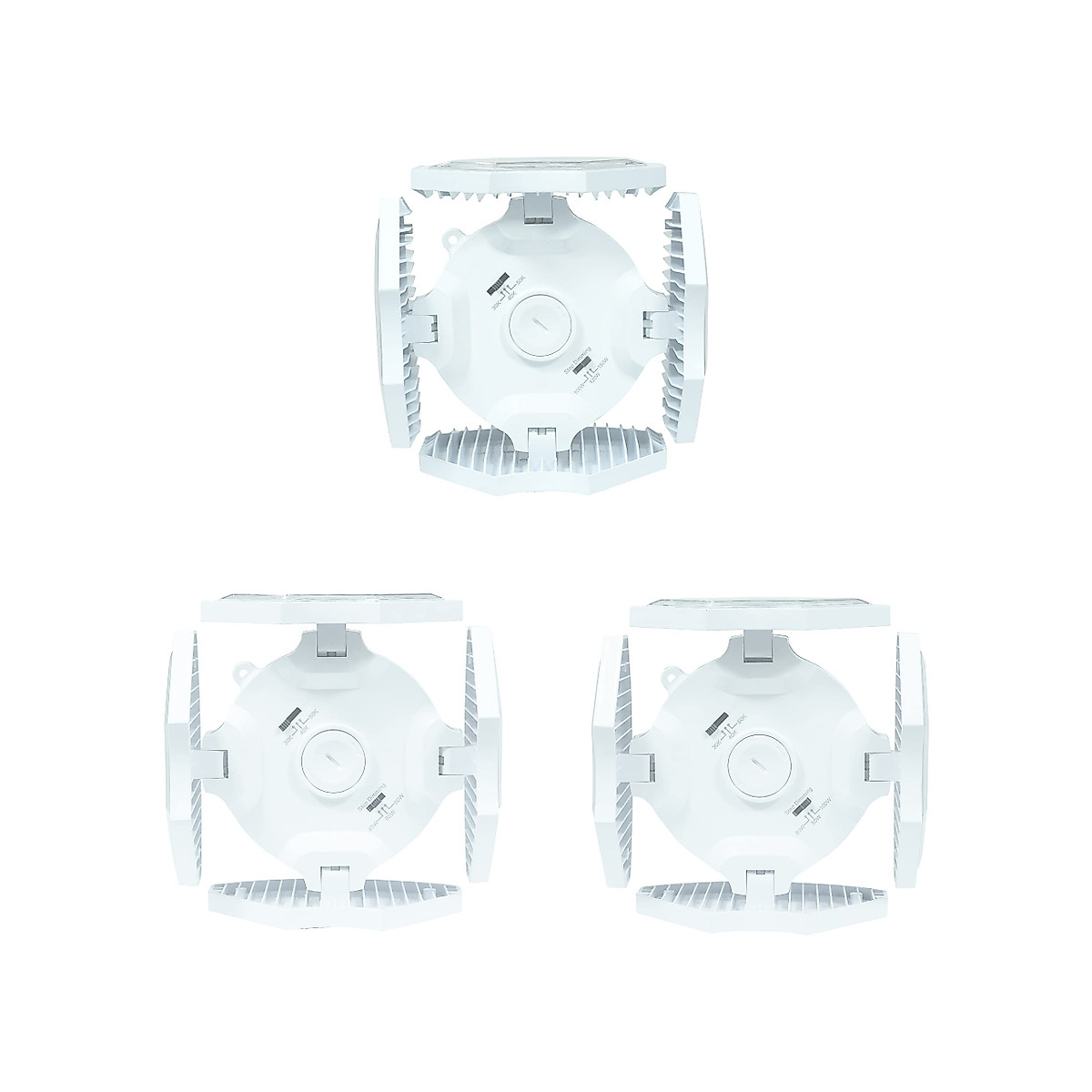 RDJ Bouns 211B 150W EX39 Base LED Garage Light Motion Sensor, White Garage Light 3000K,4000K,5000K, 4-Panel Foldable Screw-in Style, High Bay LED Shop Light, Garage Ceiling Light