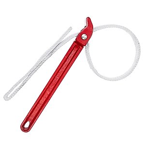 Strap Wrench 12" Handle Adjustable Nylon Strap Pipe Wrench Oil Filter Strap Opener Wrench Disassembly Tool Handle