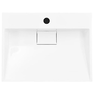 Wash Basin 19.7"x15"x5.1" Mineral Cast/Marble Cast White,Mineral Cast Vessel Sink: Chic and Timeless for Bathrooms and More Bath Fixtures，Bathroom Sinks
