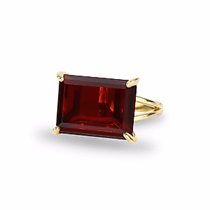 Red Garnet Ring - Bold Gemstone 14k Gold Filled Ring - Birthstone Jewelry, Handmade Ring, Rings for Women - Handmade Fashion Rings for Her - Customizable with Engraving