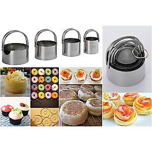 K&S Artisan Pastry Cutter Set Dough Blender + 5 Round Biscuit Cutter set with Stainless Steel Handle Heavy Duty Durable with Ergonomic Rubber Grip Professional QUALITY Baking Dough Tools