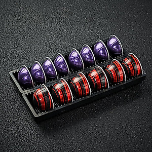 MAULEHUA Coffee Pod Drawer Organizer for Nespresso Vertuo Capsule,Coffee Capsule Storage Tray,Magnetic Connect Black-2Pack (2)