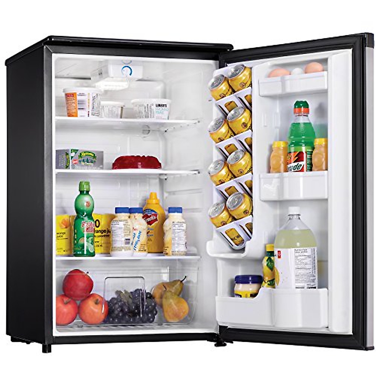 Danby DAR044A4BSLDD-6 4.4 Cu.Ft. Mini Fridge, Compact All Refrigerator for Bedroom, Living Room, Bar, Dorm, Kitchen-in Stainless Steel Look, Stainless