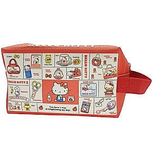 Kitty Travel Cosmetic Bag, Large Capacity Cartoon Cosmetic Pouch Makeup Bag with Zipper, PU Travel Toiletry Bag Makeup Accessories Organizer, Foldable Storage Bags Makeup Pouch for Women Girls