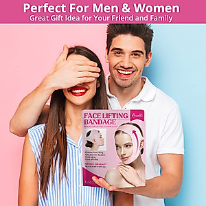 Reusable Double Chin Reducer- V Line Mask -Double Chin Remover-Facial Slimming Chin Strap-Chin Up Mask Face Lifting Belt V Shaped Slimming Face Mask