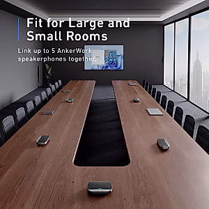 Anker PowerConf Bluetooth Speakerphone & AnkerWork SR500 Conference Speaker and Microphone with Deep Learning, 6 Mics, Enhanced Voice Pickup, 24H Call Time, AI Noise Cancellation