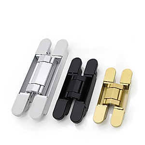 Hinges 40KG/80KG/120KG Hidden Folding Wood Door Heavy Duty Hinge Concealed Furniture Hardware Cabinet Hinge (Color : Black, Size : G80)