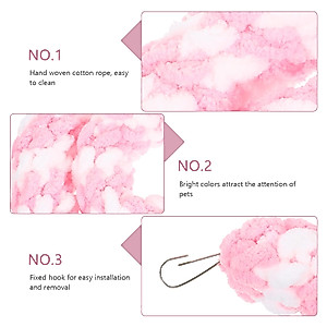 Alipis Sugar Glider Climbing Rope Parrot Tearing Toys Pet Toys Sugar Glider Swing Toy Sugar Glider Toy Bird Perches Chew Toy Hamster Cage Rat Toy Braided Rope Cotton Rope Small Animals