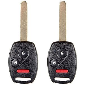 cciyu Replacement Uncut Ignition Key Keyless Entry Car Remote Transmitter Fob 2 X 3 Buttons Replacement fit for Honda for Civic Lx for Odyssey N5F-S0084A