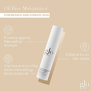 Glo Skin Beauty Oil Free Moisturizer - Lightweight Moisturizing Face Cream Powered by Hyaluronic Acid & Algae Extract for a Balanced, Conditioned & Clear Complexion