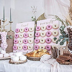 Personalized Donut Wall Stand, Wooden Donut Wall Mount, Donut Stand, Donut Board, Wedding Decor, Rustic Donut Display, Treat Yourself