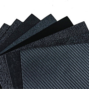Black Faux Leather Sheets for Crafts, 10PCS/Set 8.3" x 12"(21cm x 30cm) A4 Synthetic Leather Fabric Sheets for Leather Earrings Bows Making PU Glitter Fabric Leather for DIY Projects(All Black)