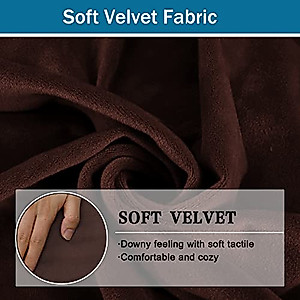 GUYIRT Velvet Sofa Seat Cushion Covers Stretch Individual Cushion Covers Soft Thick Furniture Protector Washable Sofa Cushion Slipcovers Non Slip Sofa Slipcover -Blue-4 Seater