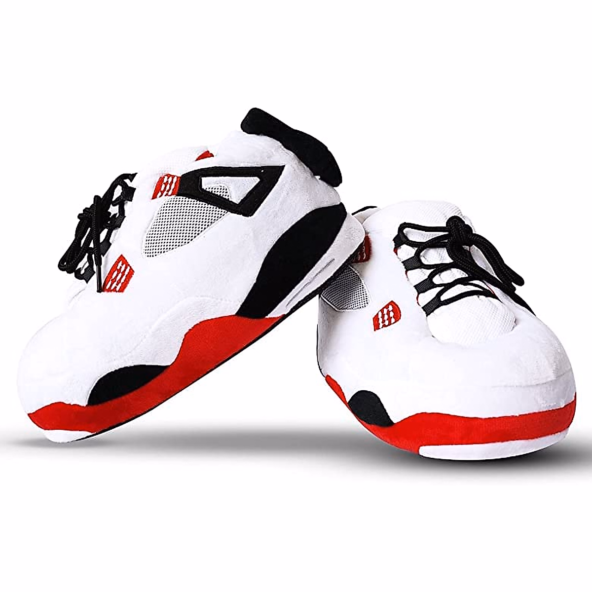 Auden Group Sneaker Slippers Comfy, and Trendy Sneakers for Men, Pure Polyester Womens Sneakers | Fluffy Slippers with Standard Shoes Size that Fits All (Black, White & Red)