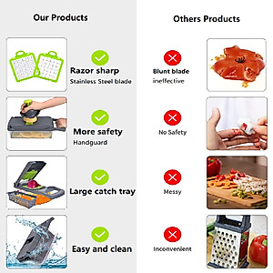 vegetable chopper Gray 12 in 1 multifunction food veggie slicer chopper onion dicer vegetable cutter set egg slicer hand chopper for vegetables veggie cutter veggie slicer food chopper with container