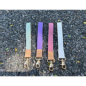 DQL short key lanyard, car key wristlet, Hand Wrist Lanyard Keychain, key wristlet for women (Pastel)
