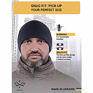 2SBR 2SABERS Warm Lightweight 170 Fleece Watch Cap - Men Women - Army Skull Beanie Hat