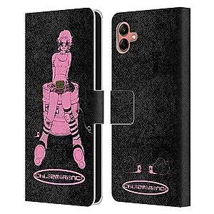 Head Case Designs Officially Licensed Chloe Moriondo Pink Graphics Leather Book Wallet Case Cover Compatible with Samsung Galaxy A04 (2022)