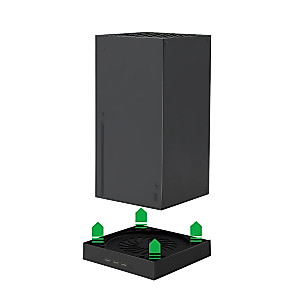 Raryars Cooling Fan for Xbox Series X with 3 USB Port Xbox Series X External Cooler Turbo Temperature Control Fan Console Standing Mount Cooling System