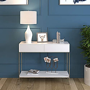 Bella 28.25" Tall Porcelain Table Lamp with Fabric Shade in White/White