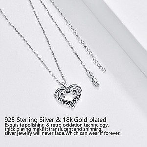 Horse Necklace for Women 925 Sterling Silver Celtic Horse Pendant Necklace Hypoallergenic Horse Jewelry Gift for Women Horse Lovers