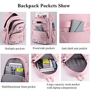 Solid Backpack for Girls Elementary Students Bookbag Primary Schoolbag Knapsack for Kids