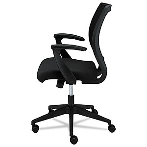 HON VL521VA10 VL521 Series Mid-Back Work Chair, Mesh Back, Fabric Seat, Black