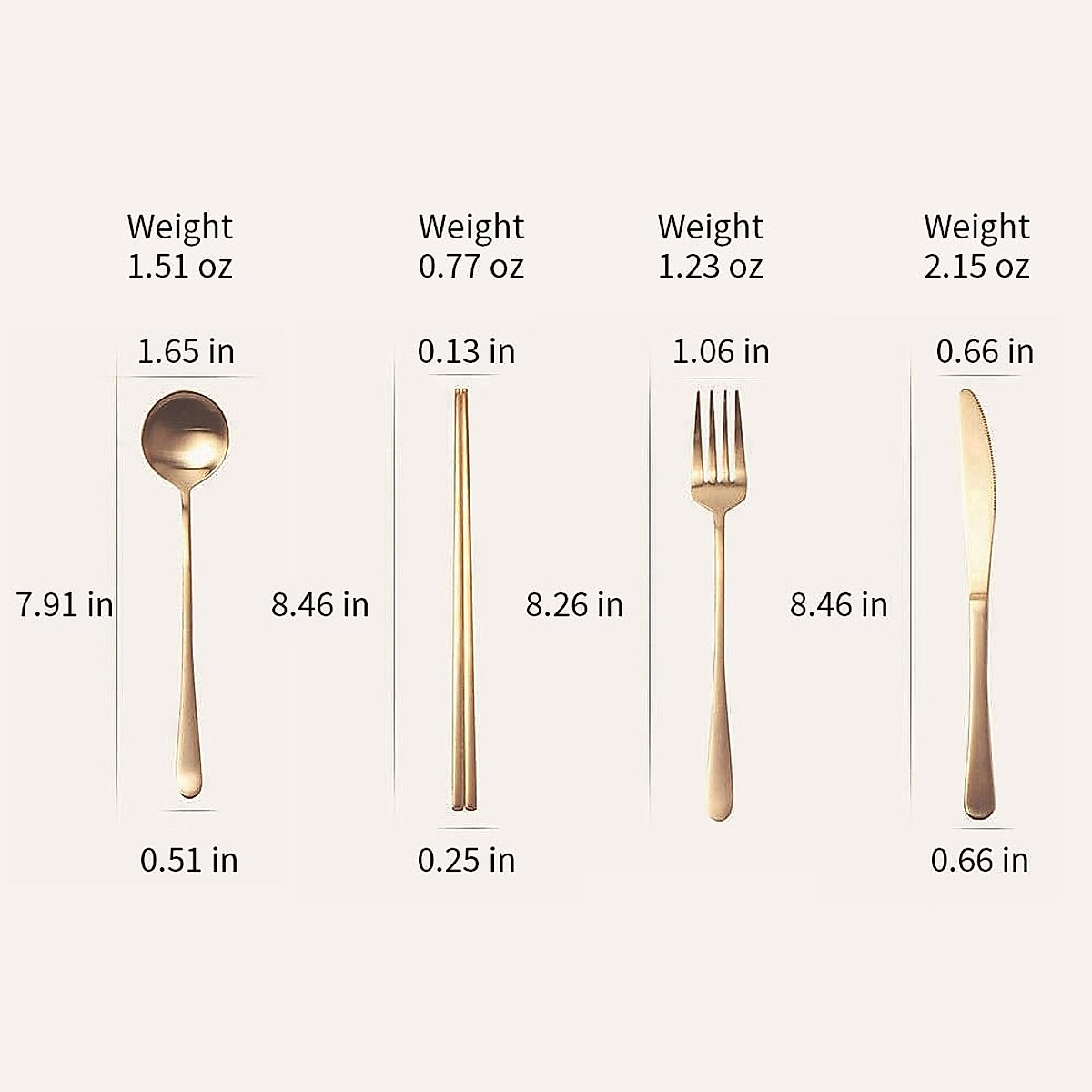 ROAEXPO Oseobang Class 4Kinds 1Person Stainless 24k Gold plating Steel Flatware Set Home Kitchen Utensils Set Dishwasher Safe Made in Korea Cutlery (8.Golf)