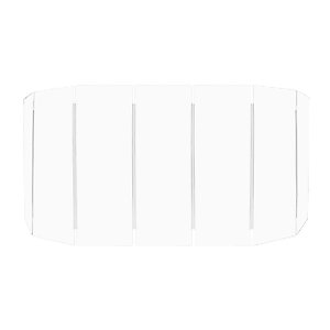 PENNZONI Drum Shield 6ft w/Living Hinges, Comes w/ 7 Drum Panels, & Living Hinges, Premium Clear Acrylic Panels, Drum Screen