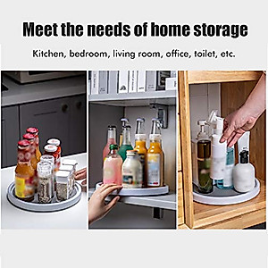 Lazy Susan Organizer Non Skid Lazy Susan Turntable for Cabinet, Pantry Organization and Storage, Kitchen, Fridge, Bathroom, Under Sink Organizer, Spice Rack (Small 25 * 3.1cm)