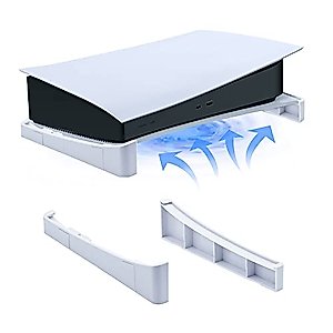 Mcbazel Horizontal Stand for PS5, Base Stand Accessories Compatible with Playstation 5 Disc & Digital Editions - White