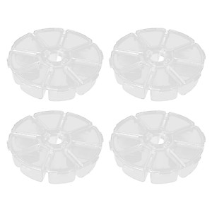 Nut Trays 4PCS 8 Grids Jewel Case Plastic Transparent Round Shape Jewelry Storage Organizer Container for Rings Earrings Clear Organizer