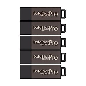 Centon Electronics DataStick Pro USB 2.0 Flash Drive, 16 GB, 5 USB Flash Drives, 5 Bulk Pack, Grey