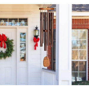 Woodstock Wind Chimes Amazing Grace Chime Medium (24'') Bronze Wind Chime Inspirational and Memorial Gifts Wind Chimes for Outside Patio Home or Garden Decor Christmas Gifts (AGMBR)