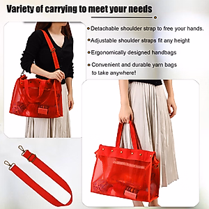 Knitting Bag Large Yarn Storage Organizer,Crochet Bags and Totes,Yarn Bags for Crocheting,Crochet Storage Bags for Crochet Hooks,Knitting Needles,Knit Bags for Crochet Lovers,Mother's Day Gift(Yellow)