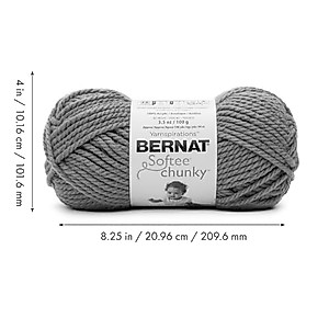 Bernat Softee Chunky School Yard Yarn - 3 Pack of 80g/2.8oz - Acrylic - 6 Super Bulky - 77 Yards - Knitting, Crocheting & Crafts