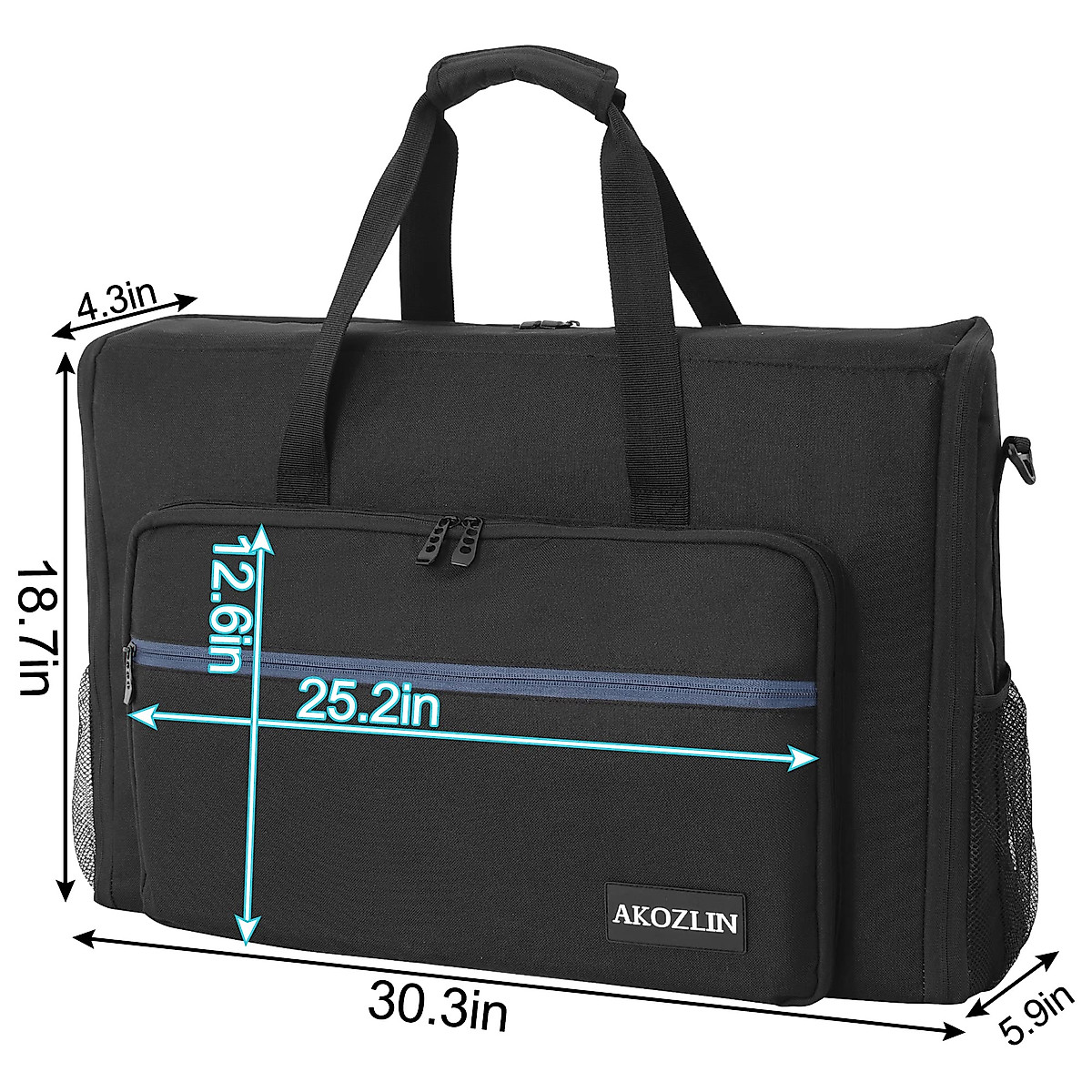 AKOZLIN LCD Screens/TVs(up to 2) Transport Tote Bag for 27" - 32" Displays Padded Monitor Carrying Travel Case (NOT FOR IMAC) With Shoulder Strap