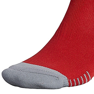 adidas Copa Zone Cushion 4 Soccer Socks (1-Pair) for Men, Women, Boys and Girls, Team Power Red/White, Large
