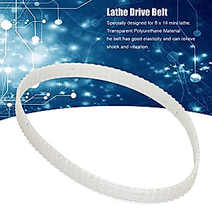 Mini Lathe Belt, 1.5m 94 Teeth Professional Transparent Polyurethane Timing Drive Belt Power Lathe Accessories Replacement Belt for 8 x 14 Mini Lathes