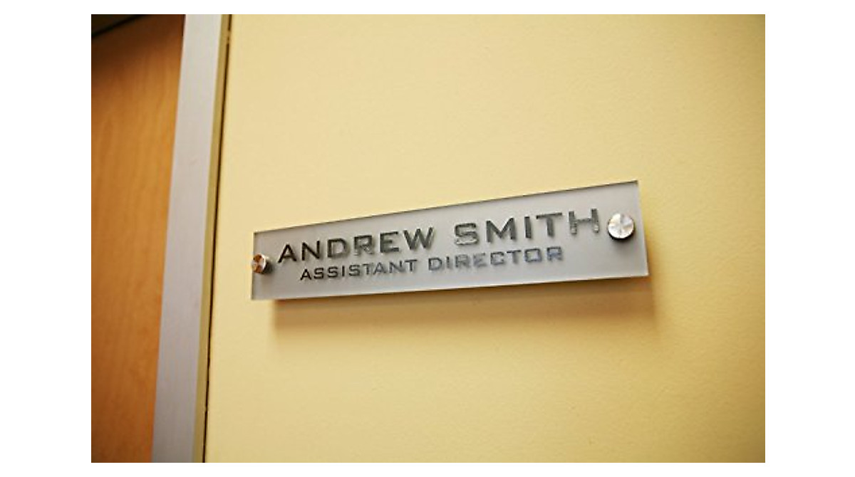 Personalized Wall Name Plate - Modern Stainless Steel Design