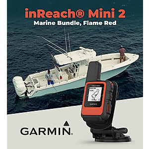 Wearable4U - Garmin inReach Mini 2 Marine Bundle, Compact Satellite Communicator, Portable Boating Handheld with Power Bundle